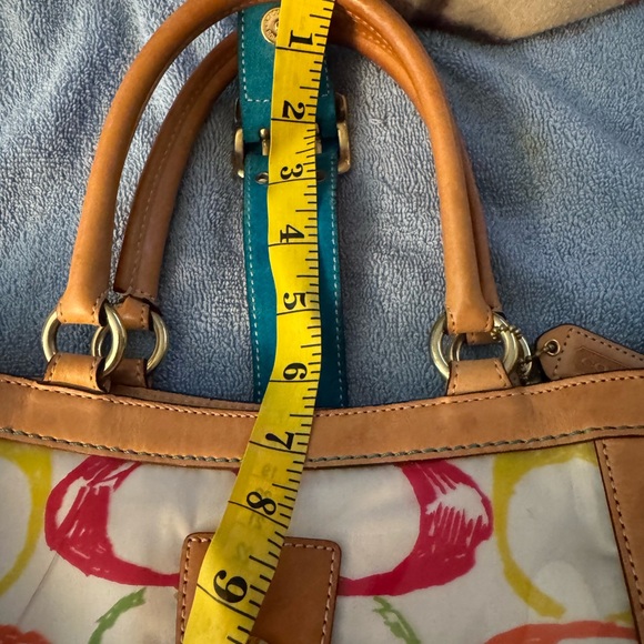 Coach | Bags | Coach Multicolored Pvc Tote Bag With Signature Design ...
